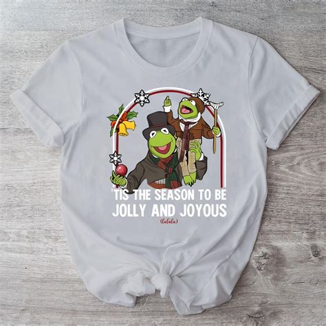 Kermit Frog And Tiny Tim Robin Frog Tis The Season Be Jolly And Joyous