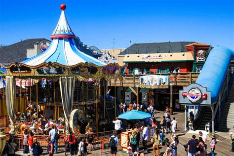 San Francisco Pier 39 Carousel Editorial Photo Image Of Blue City
