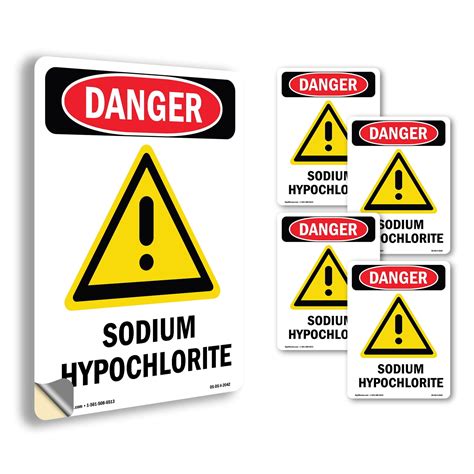 Ghs Sodium Hypochlorite Osha Danger Vinyl Decal Label 10 Inch X 7 Inch