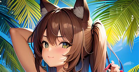 透け乳首 Cat Girl Bikini Wetstrawberryのイラスト Pixiv