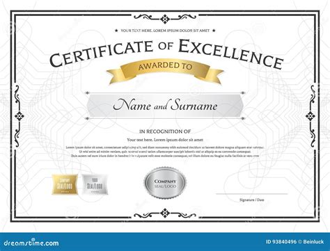 Certificate Of Excellence Template Free Download Sampletemplatemyid