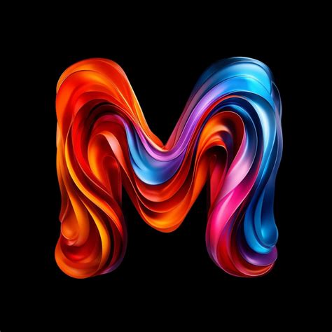 Textured Yarn Intertwined Monogram Letter M Design Monogram Playground