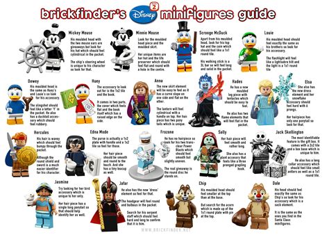 Brickfinder Lego Disney Series 2 Minifigures Feel Guide Lego