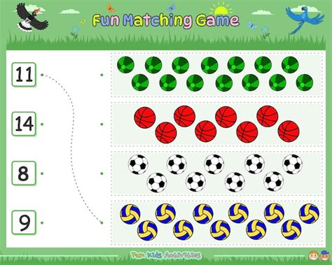 Divertido Jogo De Combinar Contando Os Objetos Parte Três Vetor Premium