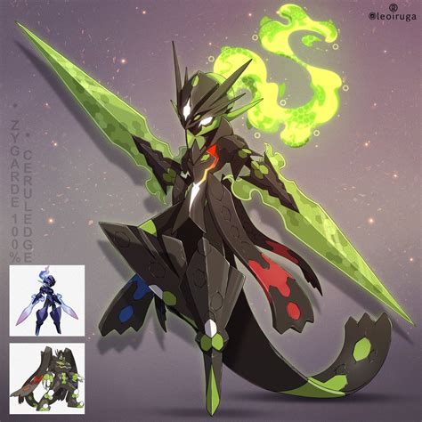 Shiny Form Ceruledge And Zygarde 100 Fusion 🤍 Commission Pokemon Pokemonart Ceruledge