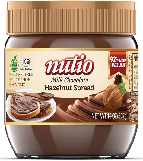 Nutio Milk Chocolate Hazelnut Spread 92 More Hazelnut 53 Less Added Sugar