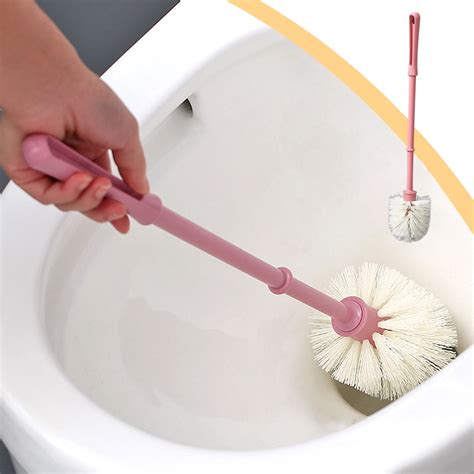 Cepillo Para Inodoro Compacto Para Limpieza De Baños Con Mango Largo