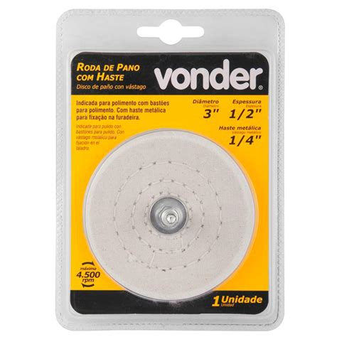 Roda De Pano 3 Pol Com Haste Para Polimento Vonder 3599033000
