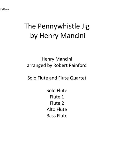 Pennywhistle Jig From The Film The Molly Maguires By Henry Mancini