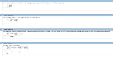 Find The Sum Use The Summation Capabilities Of A Chegg