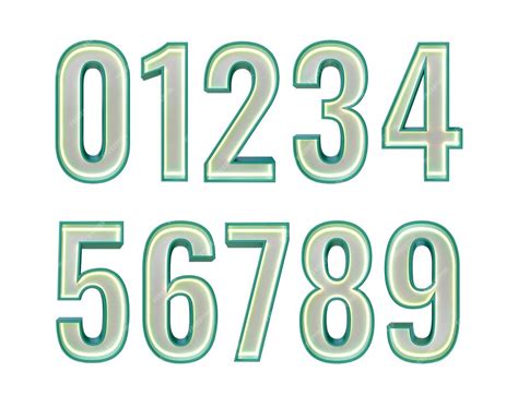 premium photo alphabet retro 3d numbers isolated on a white