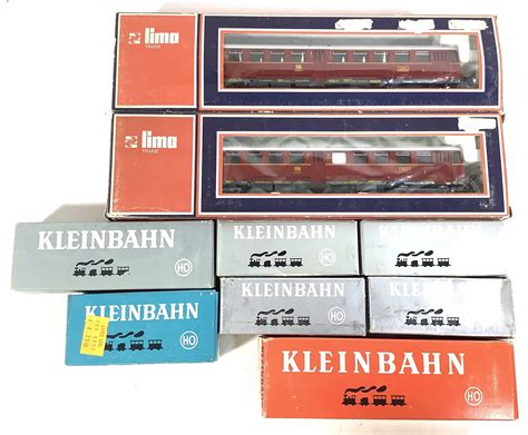 Lot 9pc Ho Kleinbahn Train Cars Diesel Loco