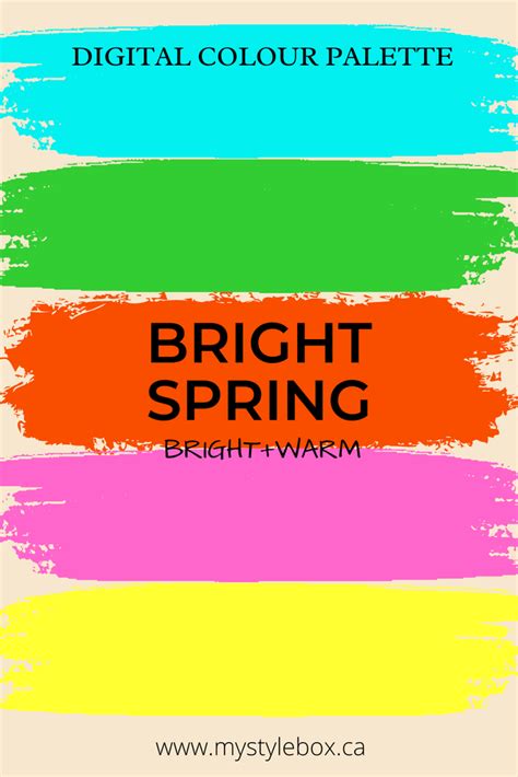 Bright Spring Season Color Palette And Combinations Bundle