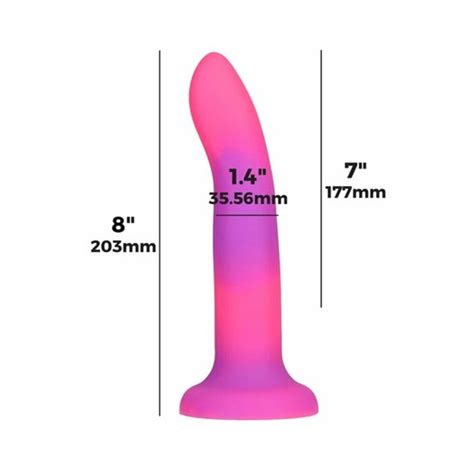 Addiction Rave Dong 8 In Gitd Pink Usa Dildos