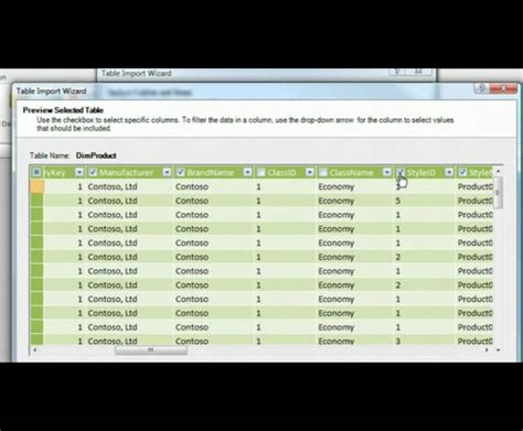 microsoft powerpivot import data from a sql server database youtube