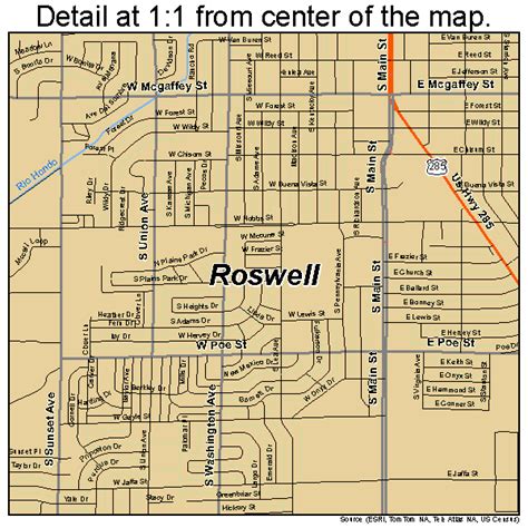 Roswell New Mexico Street Map 3564930