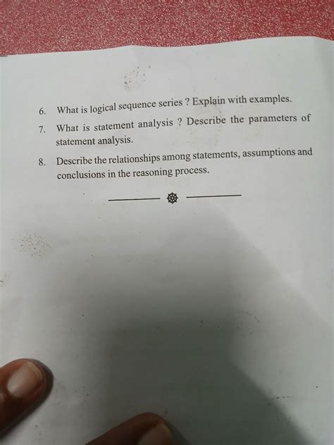 What Is Logical Sequence Series Explain With Examples What Is Statement