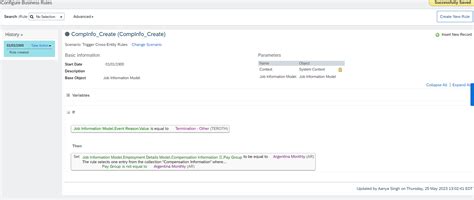3338090 Cross Entity Business Rules Using Employment Base Object To