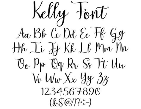 Kelly Font Svg Handwritten Font Svg Cursive Font Svg Handwritten Digital Downlo Kursive