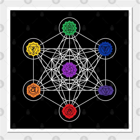 Metatrons Cube Chakras By Nirvanax Studio In 2025 Chakra Cube Art