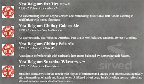 Menu Denver Cos Lowry Beer Garden Sirved