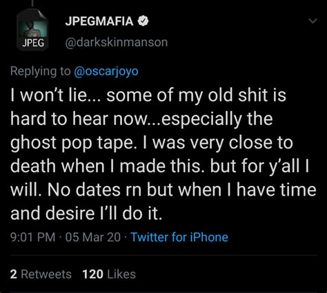 Peggy Says Hell Release His Old Devon Hendryx Stuff On Streaming Eventually R Jpegmafia