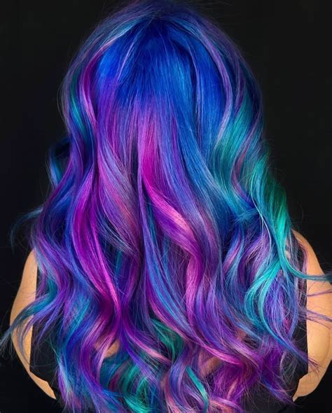 Pin By Ana Tavares On Galaxy Hair In 2025 Galaxy Hair Color Galaxy