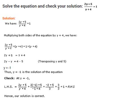 Linear Equations In One Variable NCERT Extra Questions