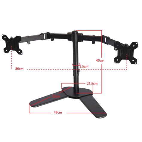Dual Monitor Bracket Mount W C Clamp Loop Alloy Dual Monitor Bracket Mount W C Clamp Loop Alloy