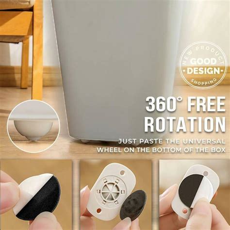 4pcs Universal 360° Pulley Swivel Ball Caster Furniture Wheel Castor R