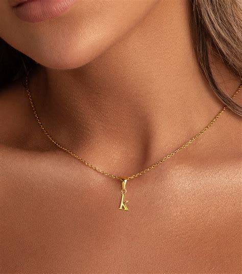 Lowercase Initial Letters Chain Necklace Helloice Jewelry