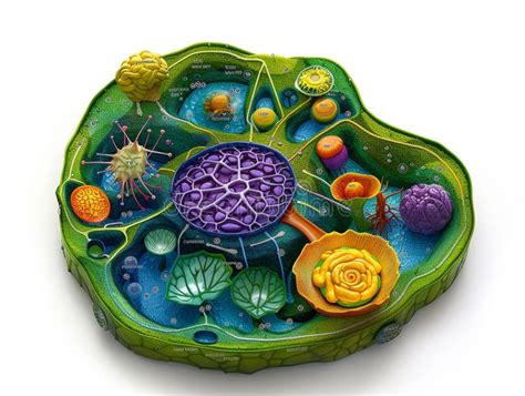 Colorful Cell Structure Illustration Stock Image Image Of Nucleus