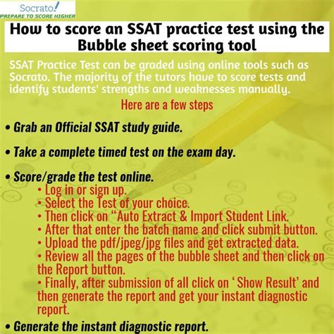 How To Score An Ssat Practice Test Using The Bubble Sheet Scoring Tool