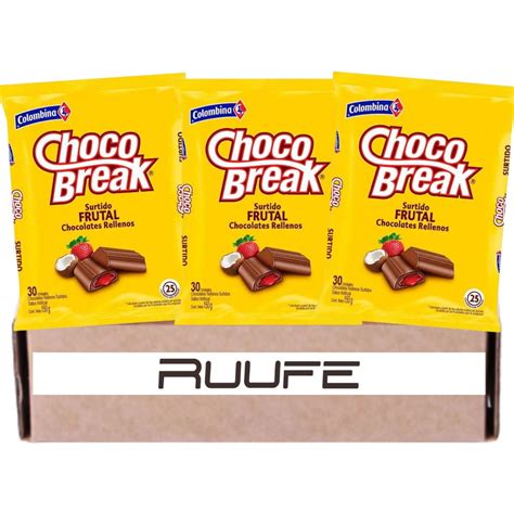 Chocobreak 3pcks 30 Count Per Pck A Colombian Chocolate Candy