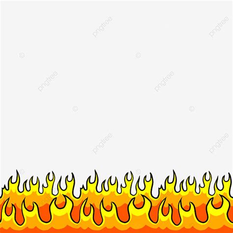 Bottom Border Fire Theme Design Bottom Border Fire Design Png
