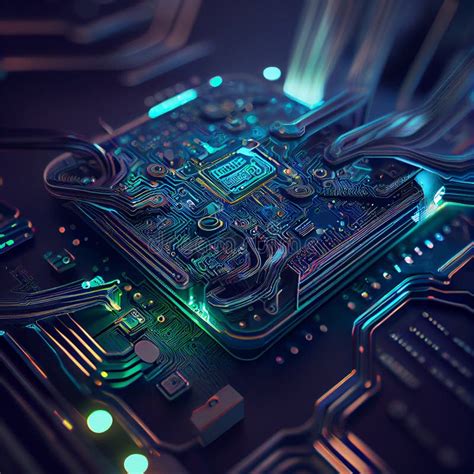 electronic circuit board created with generative ai stock illustration illustration of