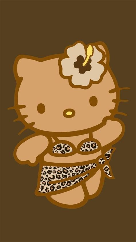 Hello Kitty Brown Icon Wallpapers For Brown Phone Brown Aesthetic