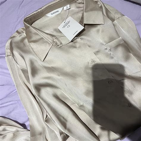Glassons Gold Button Up Size 14 Depop