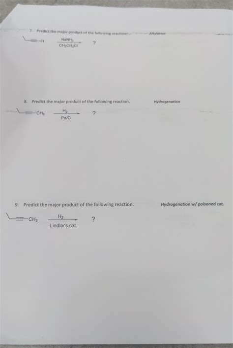 Solved 7. Predict the major product of the following | Chegg.com