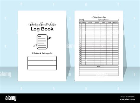 Checking Account Ledger Log Book Kdp Interior Bank Account Information