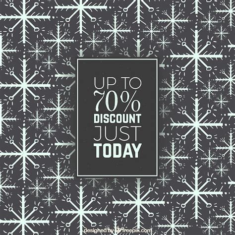 Free Vector Snowflakes Sales Background