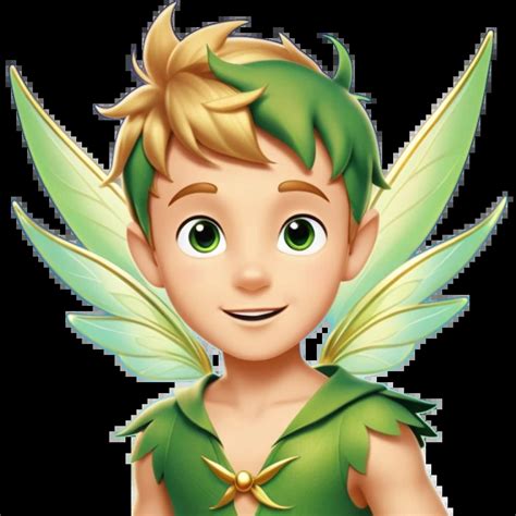 Cinematic Realistic Peter Pan Portrait Head Tilted Dramatically With
