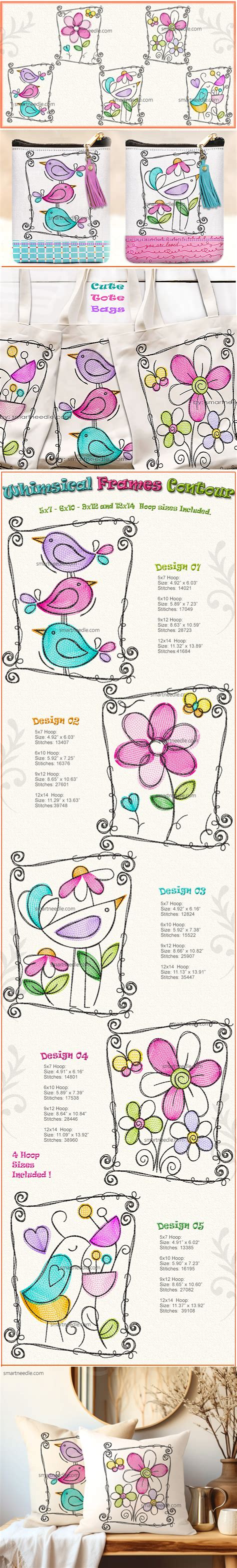 Whimsical Frames Contour Smart Needle