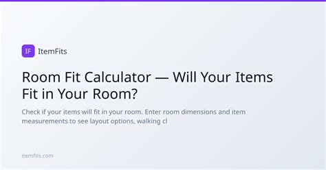 Room Fit Calculator — Will Your Items Fit In Your Room Itemfits