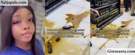 Nigerian Lady Goes Viral After Smashing Bottles In Supermarket Photo
