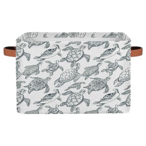 Koblen Animal Sea Turtle Print Storage Basket Collapsible Storage Cube
