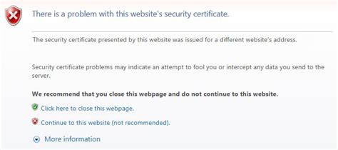 why do i get “common name mismatch” error in my browser help