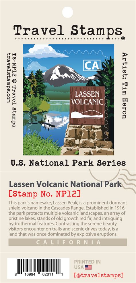 Lassen Volcanic National Park Travel Stamps