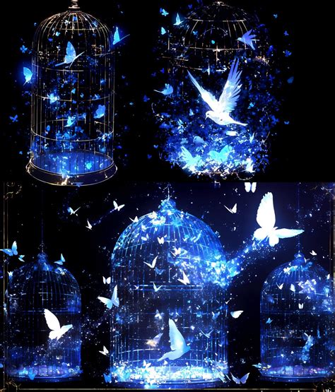 Dreamy Birdcage Png Clipart Set Fantasy Cage Overlays Digital