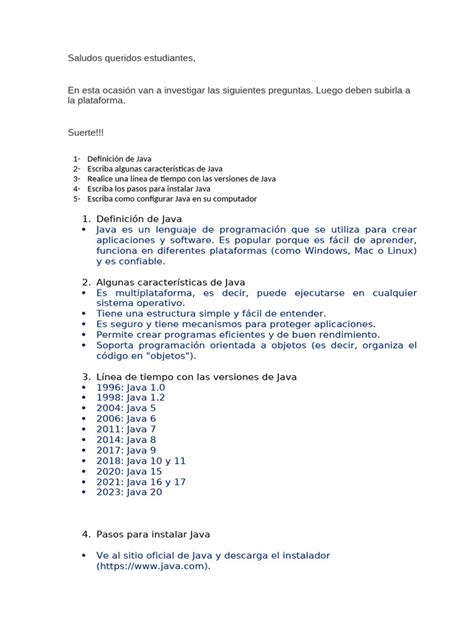 Introducción Al Entorno De Java Pdf